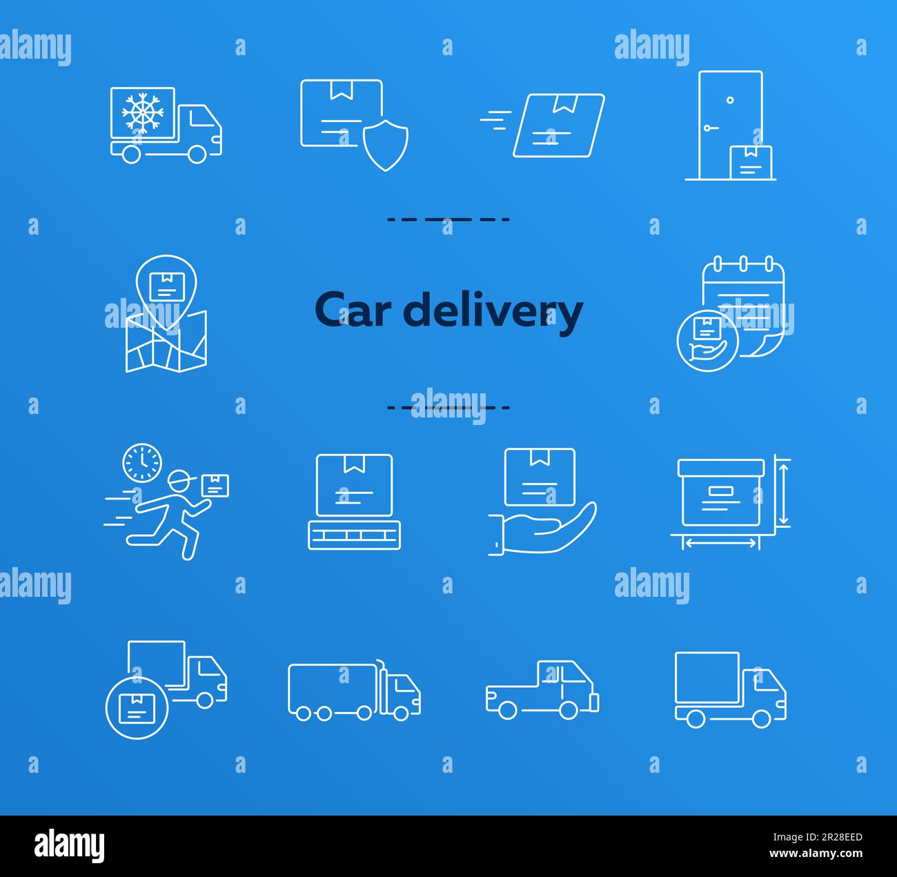 Car delivery icons Stock Vector Image & Art - Alamy