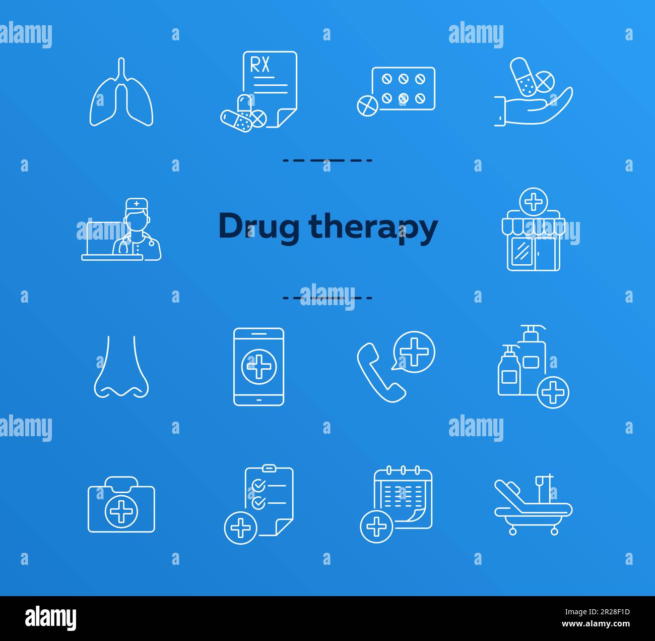 Drug therapy icons Stock Vector Image & Art - Alamy