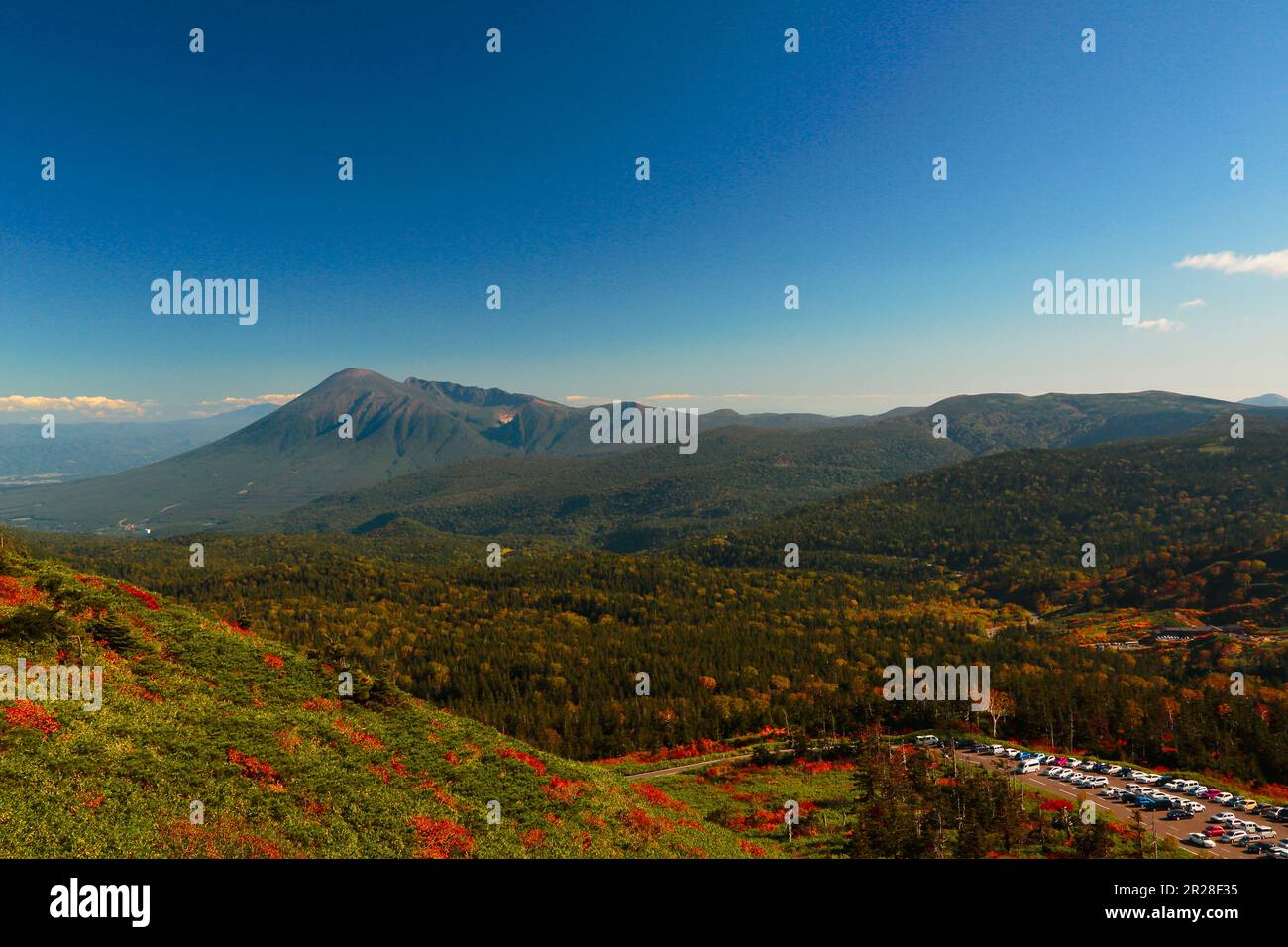Mt. Iwate viewed from Hachimantai mountain top Stock Photo - Alamy