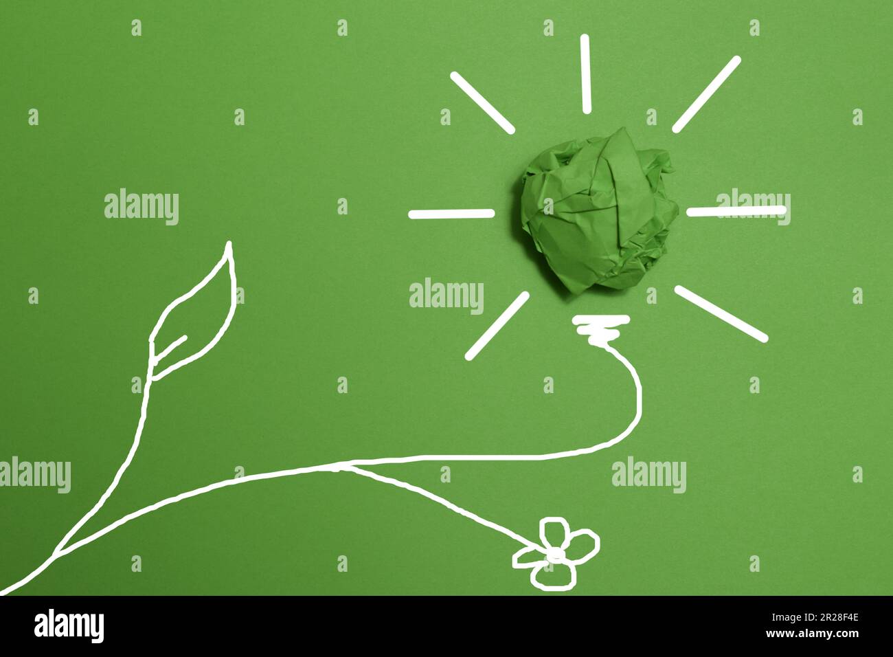 concept crumpled paper light bulb metaphor for good idea Stock Photo ...