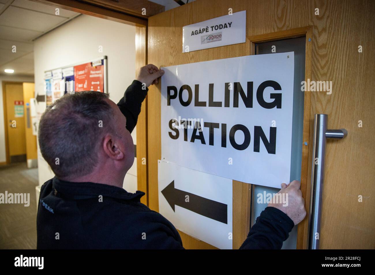 Preparations underway at the Agape Centre polling station in south ...