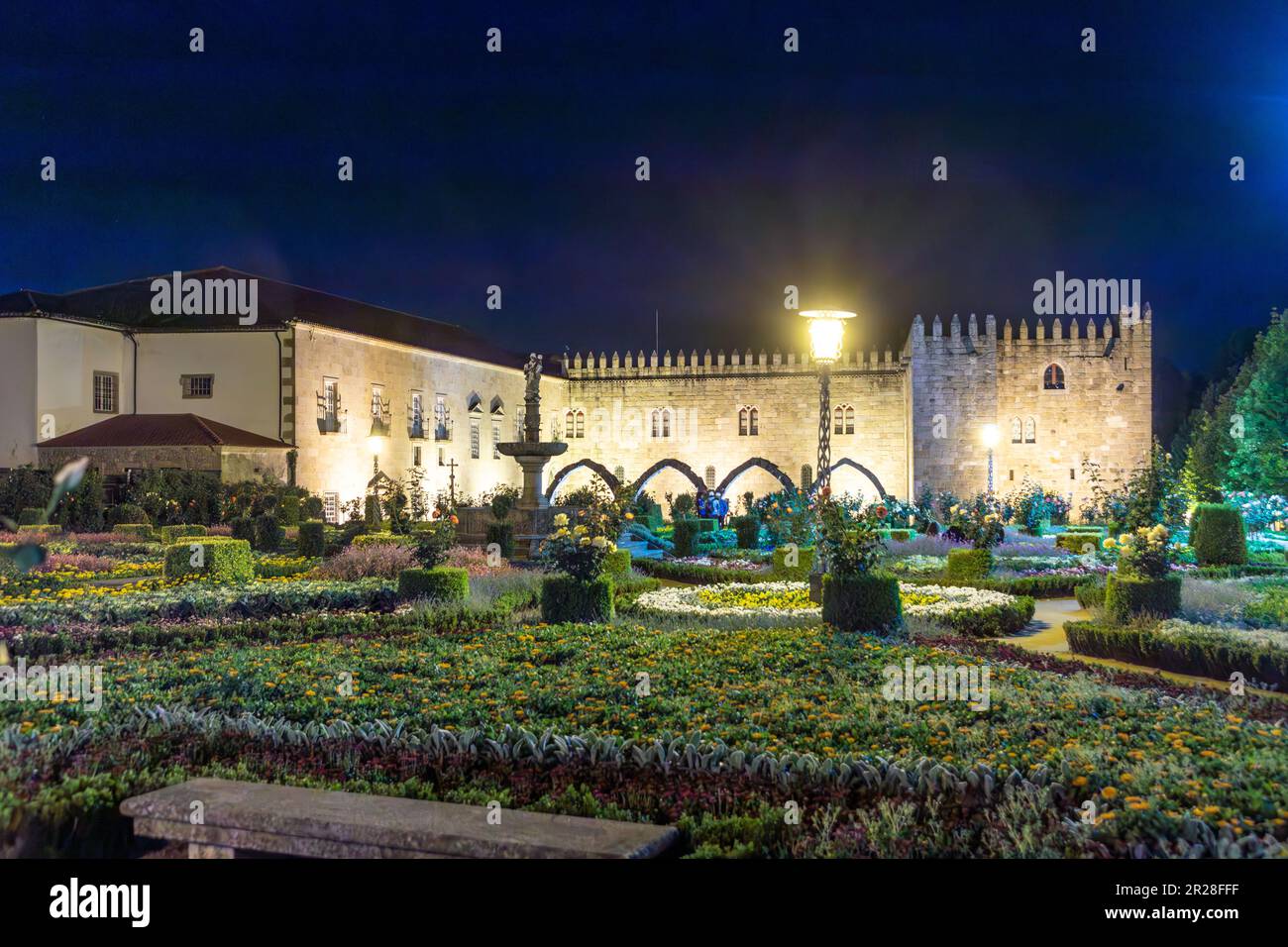 beautiful Garden of Santa Barbara and Archbishop Palace of Braga in the ...
