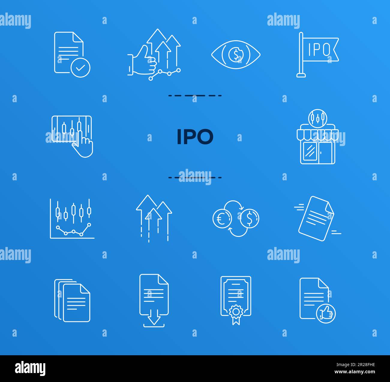 IPO icon set Stock Vector Image & Art - Alamy