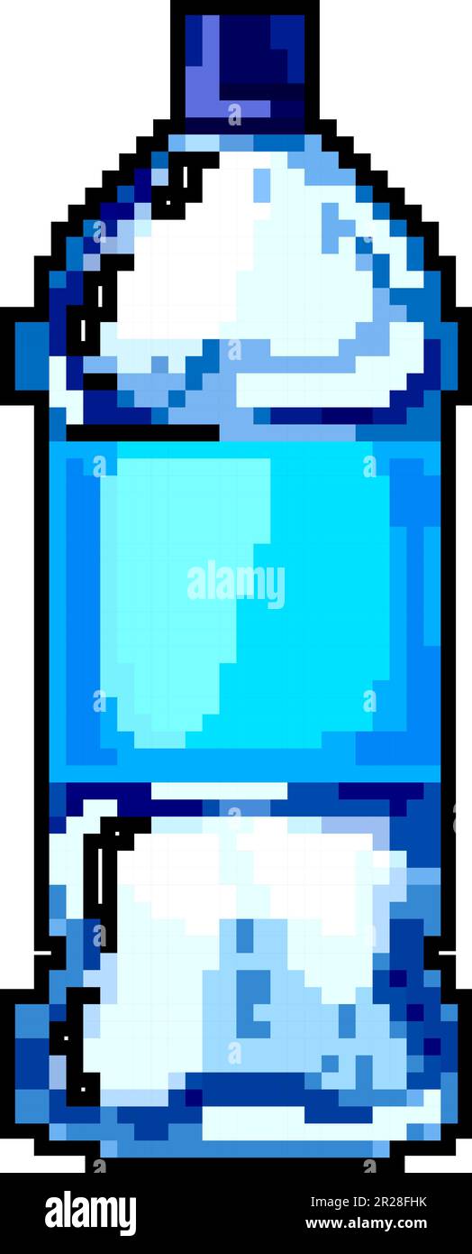 clean mineral water bottle game pixel art vector illustration Stock ...