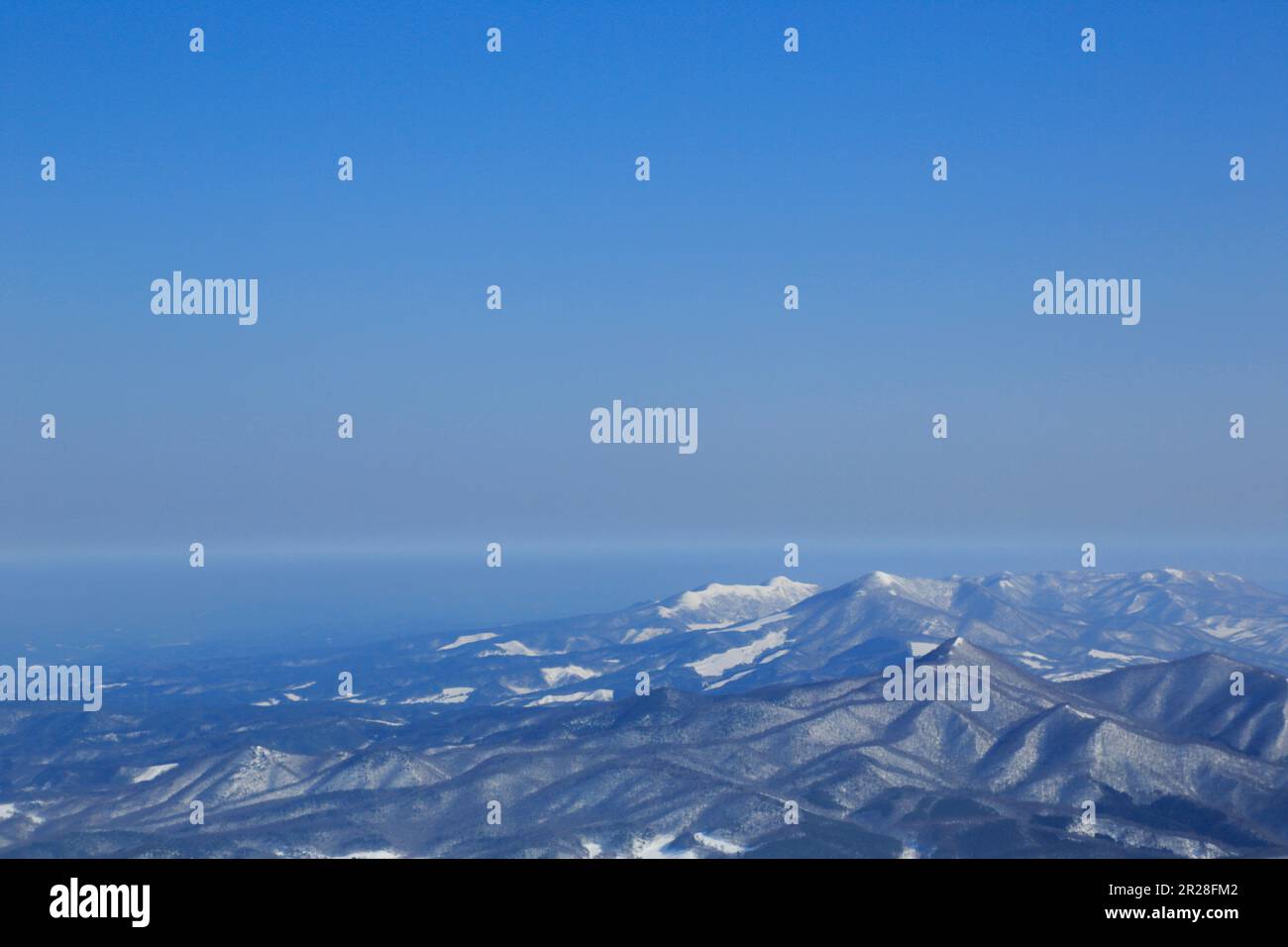 View from the Appi plateau Ski Resort in winter Stock Photo - Alamy