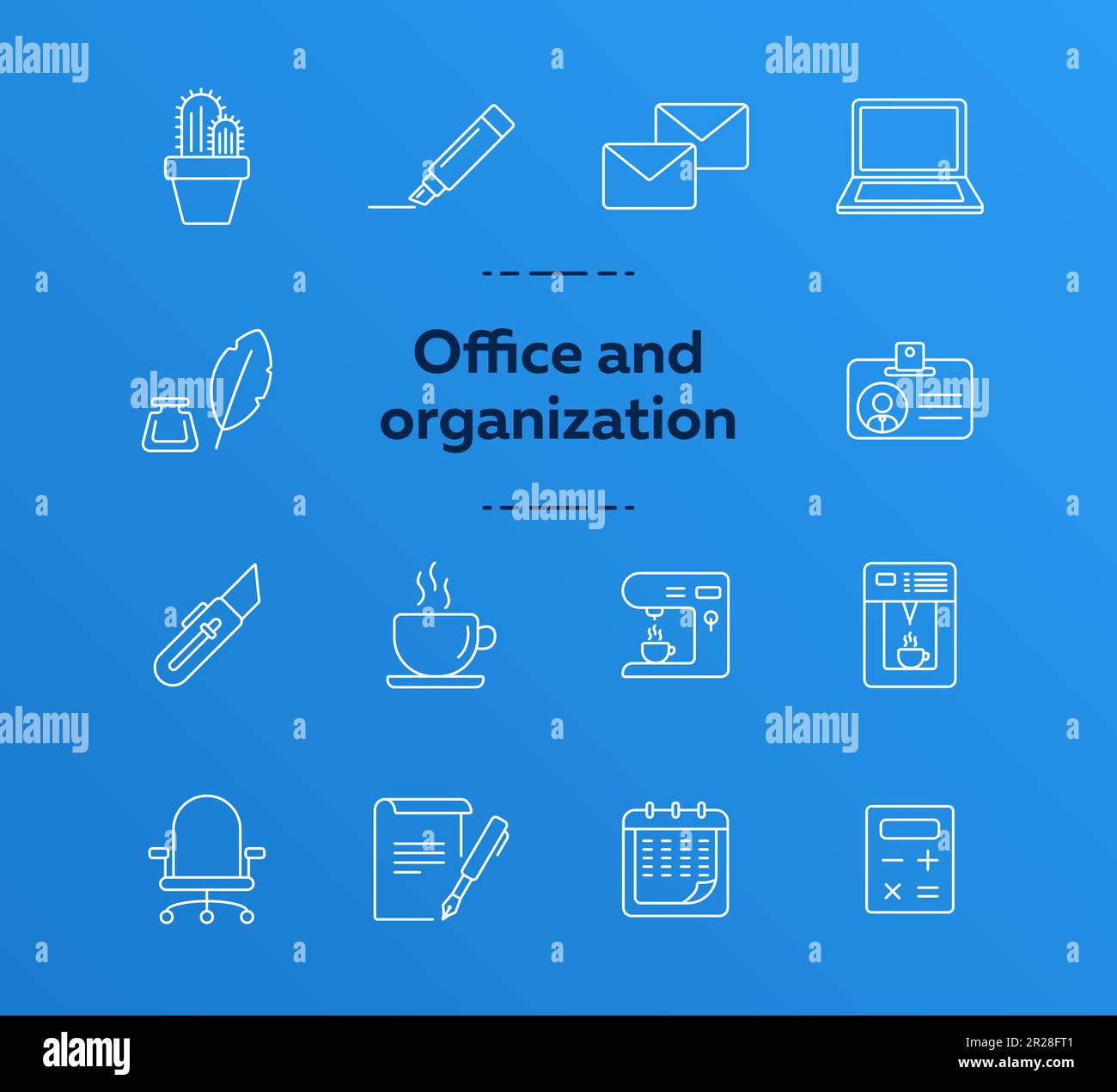 Office and organization icon set Stock Vector Image & Art - Alamy