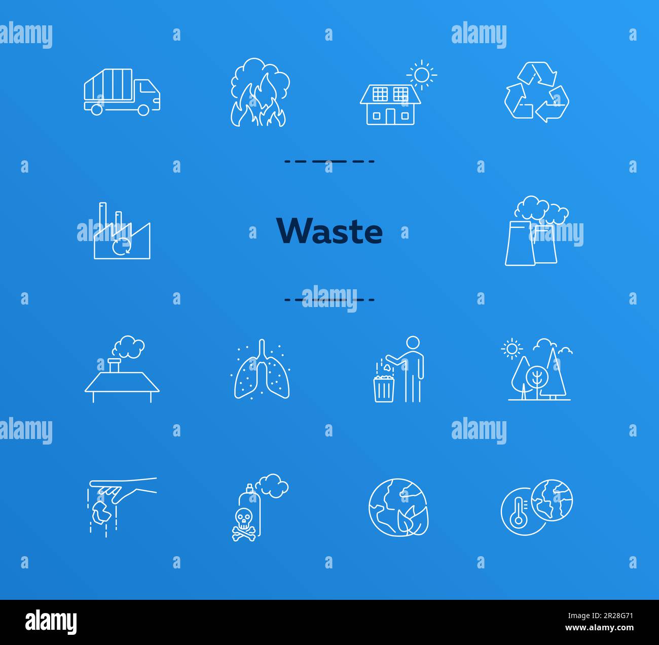 Waste line icon set Stock Vector Image & Art - Alamy