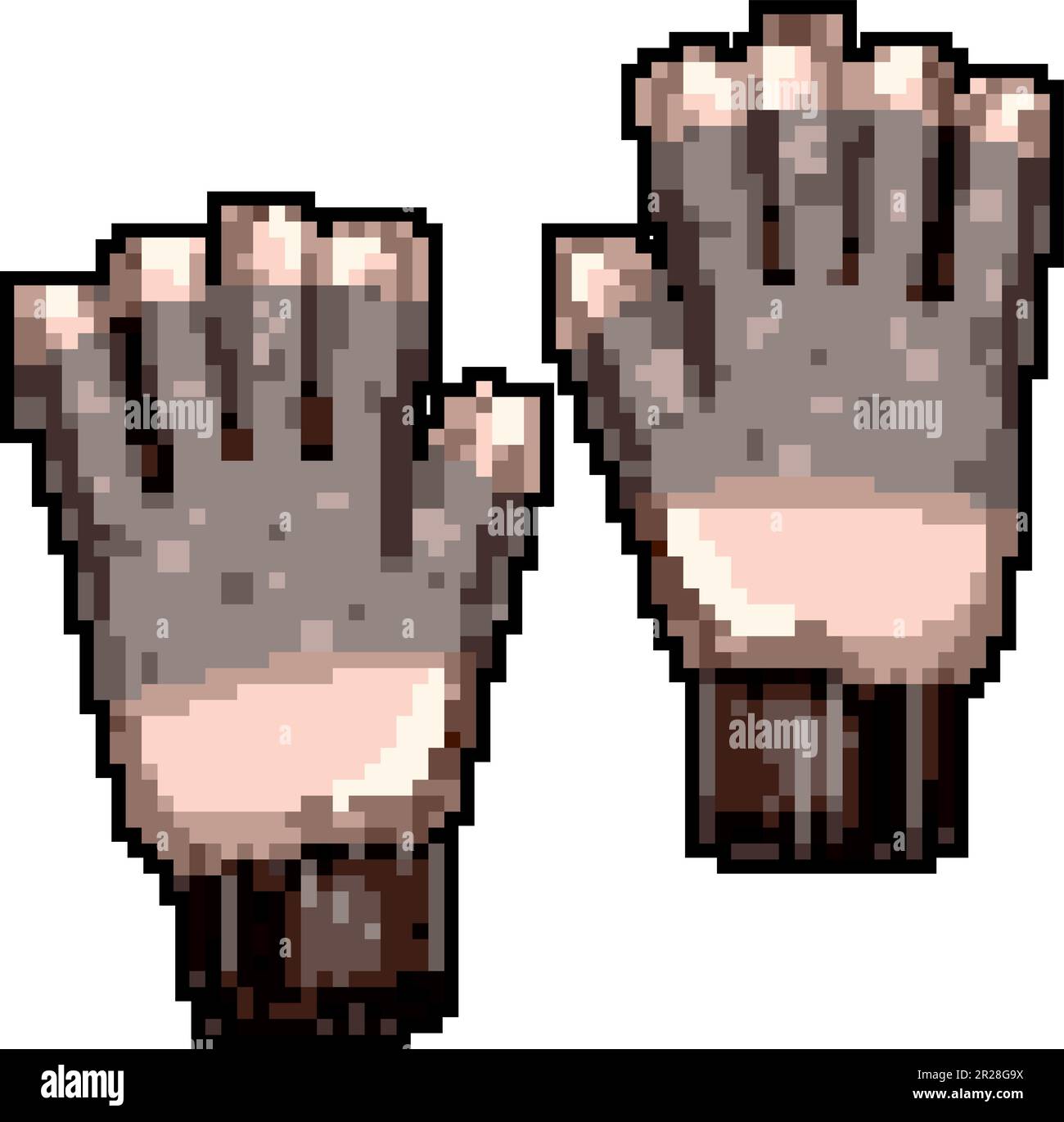 Winter gloves pixel Stock Vector Images - Alamy