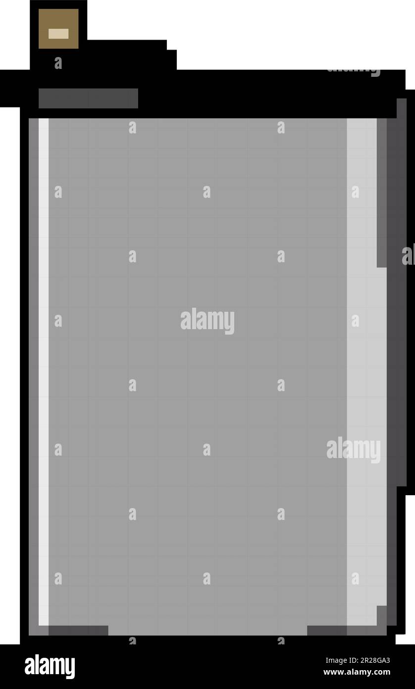 power mobile phone battery game pixel art vector illustration Stock ...