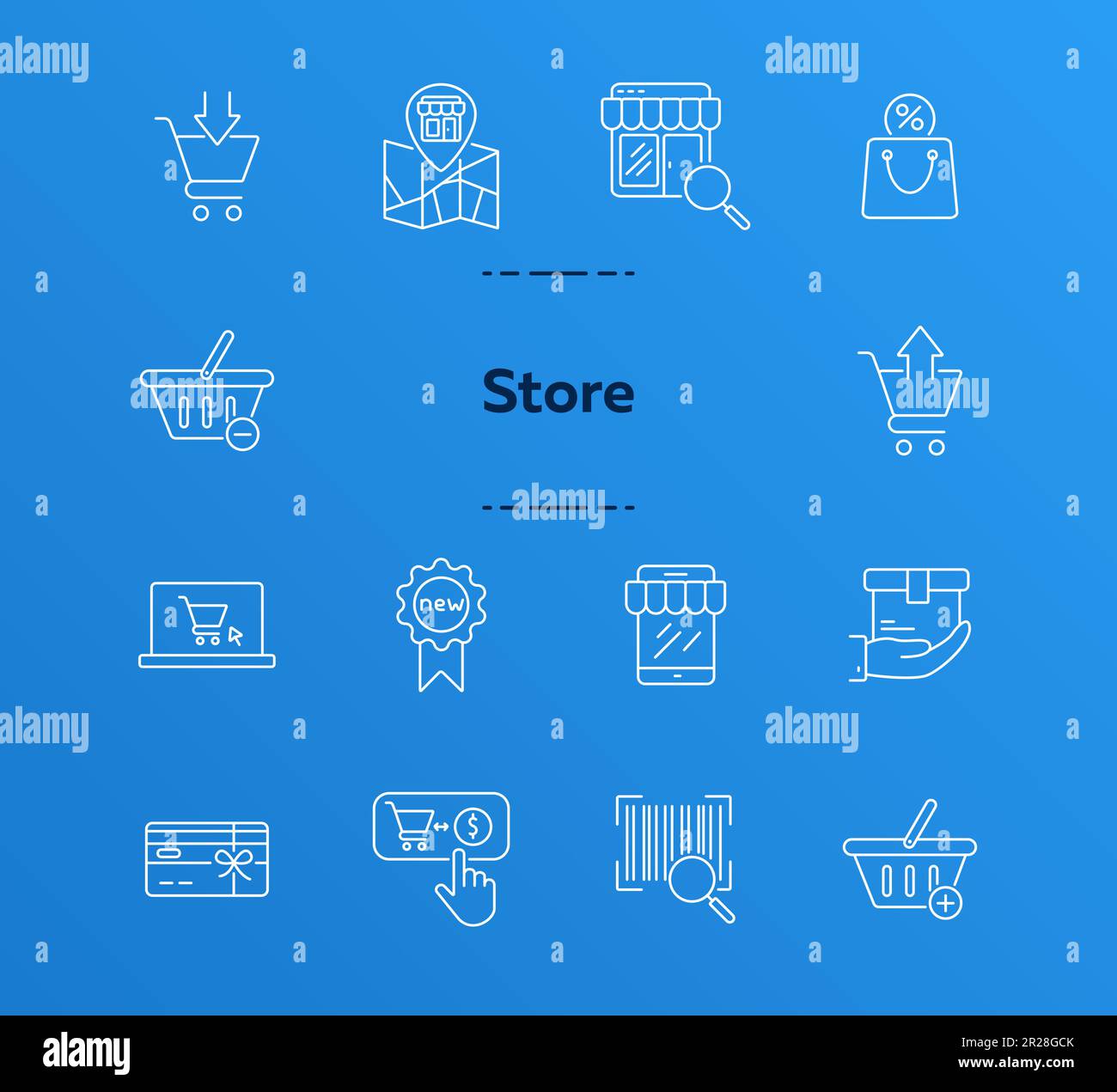 Store line icon set Stock Vector Image & Art - Alamy