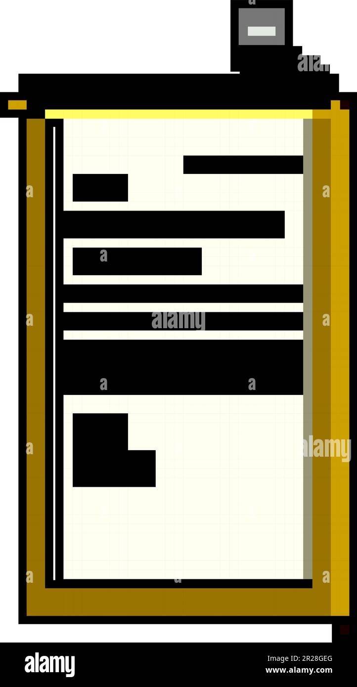 device mobile phone battery game pixel art vector illustration Stock ...