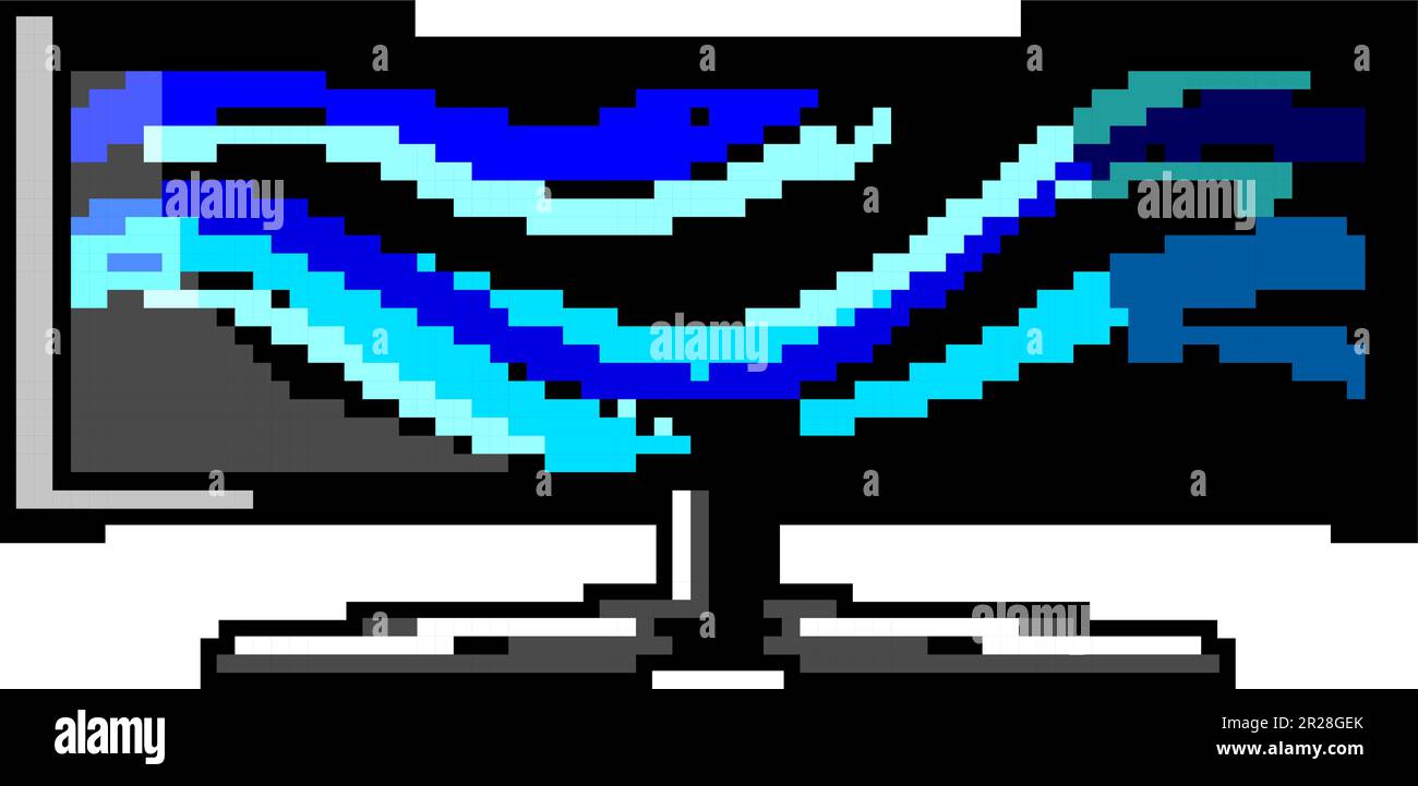 computer monitor pc gaming game pixel art vector illustration Stock ...