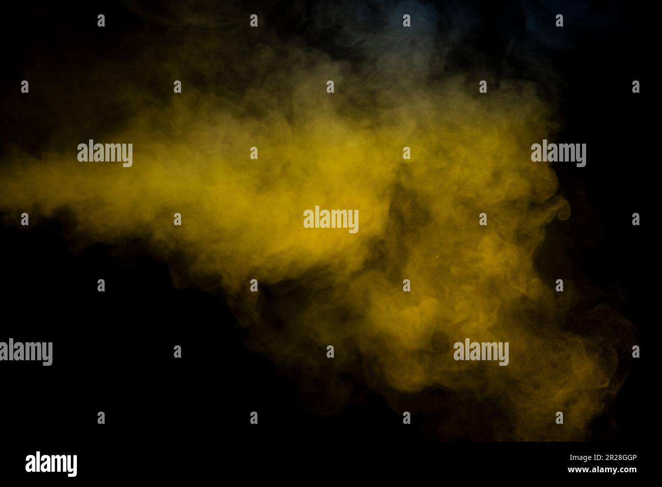 Blue and yellow steam on a black background. Copy space Stock Photo - Alamy