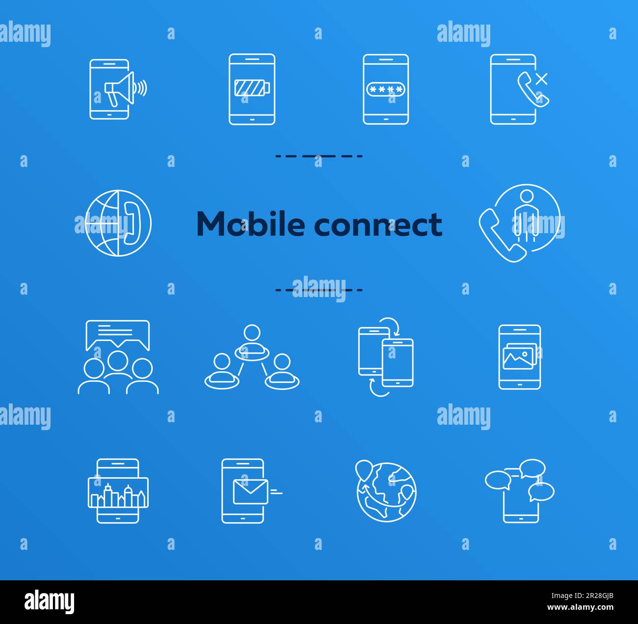 Mobile connect icons Stock Vector Image & Art - Alamy