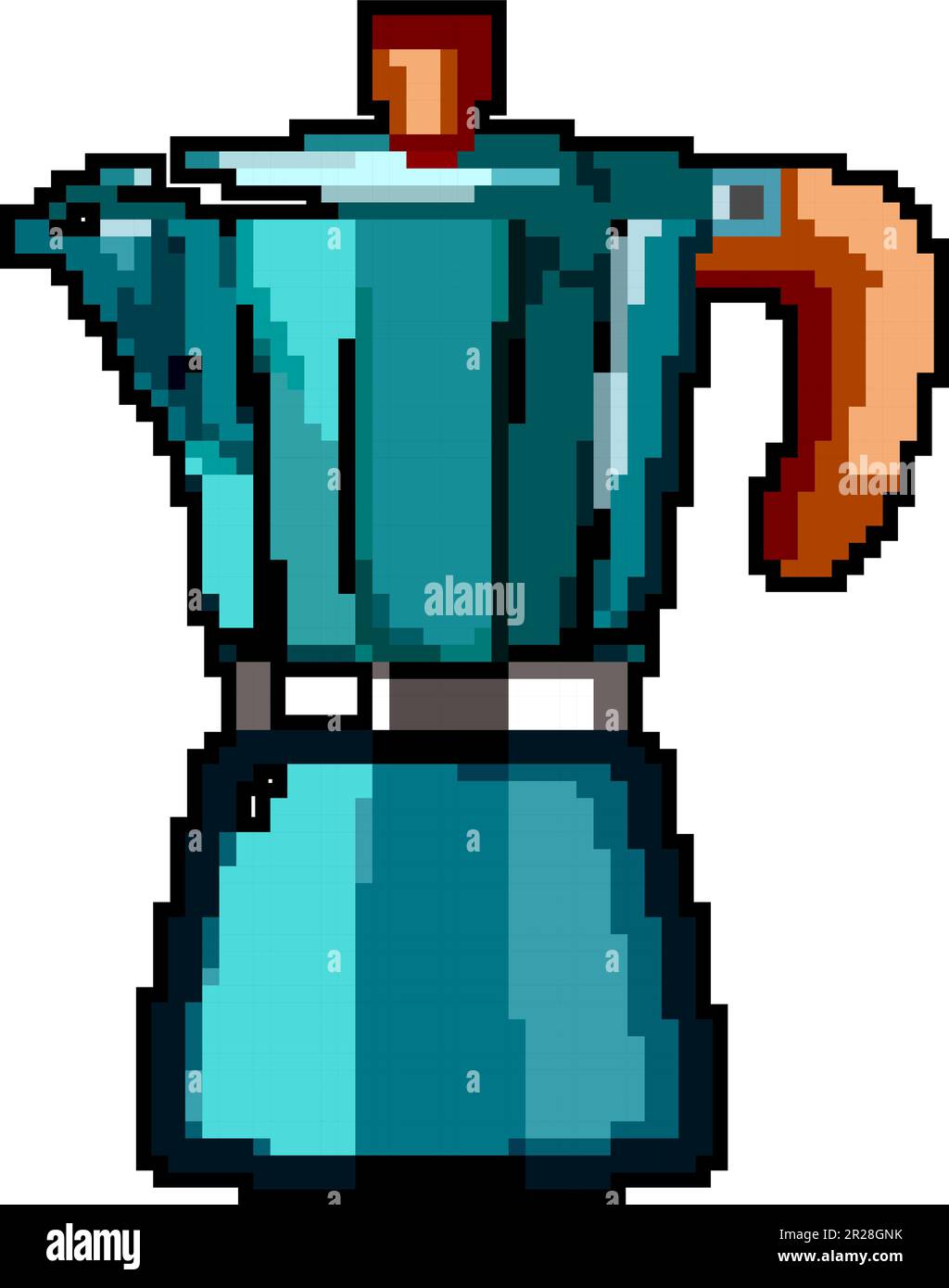 caffeine moka pot coffee game pixel art vector illustration Stock Vector Image & Art - Alamy