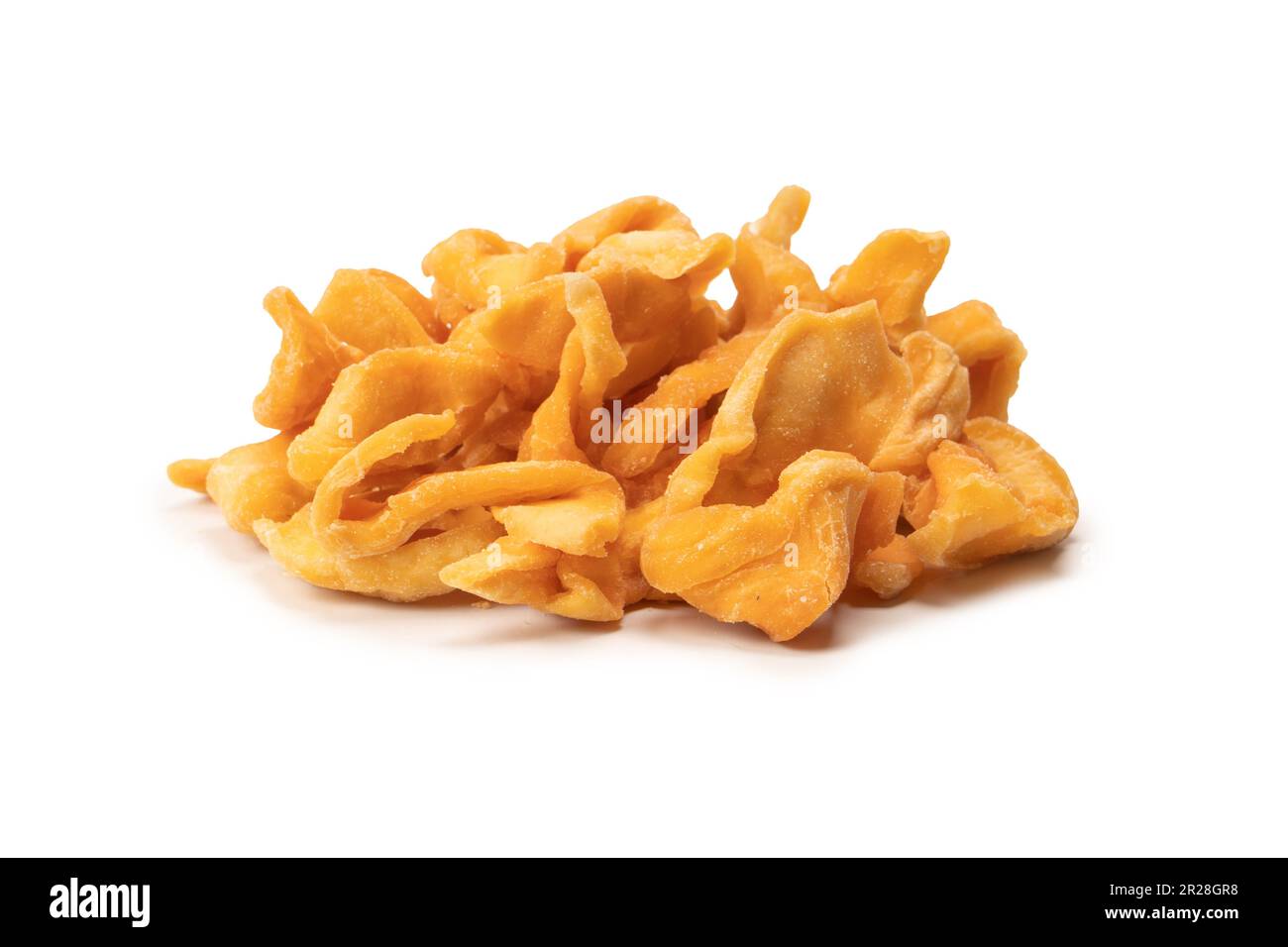 Dried melon slices isolated on a white background. Dried fruit Stock ...