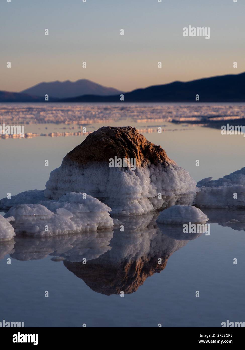 Witness the mesmerizing sight of a rock covered in salt during the ...