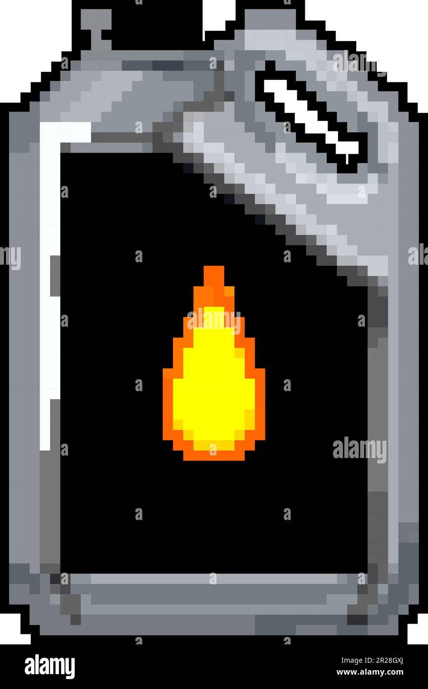 lubricant motor oil game pixel art vector illustration Stock Vector ...