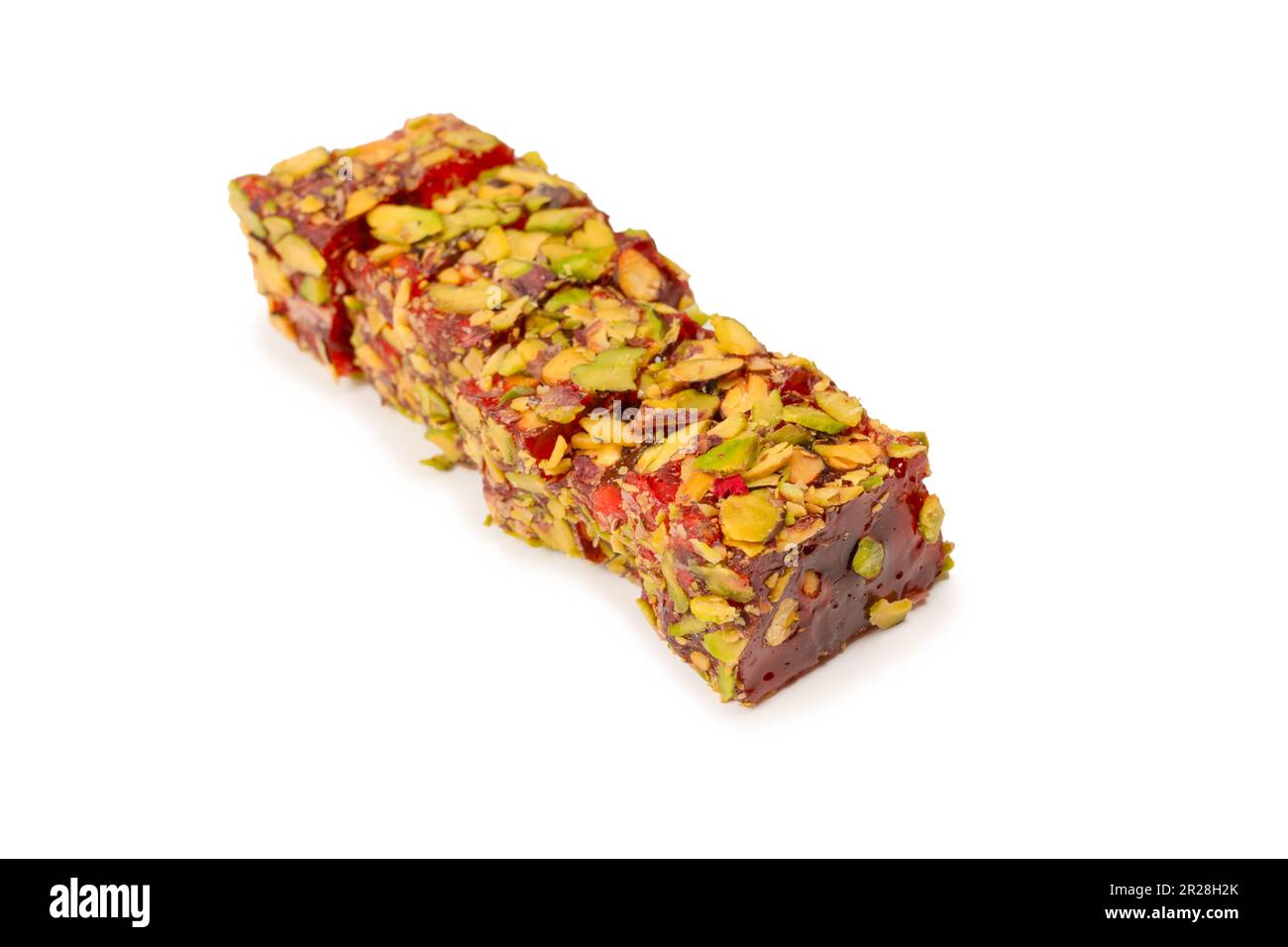 Sweet roll with pomegranate and pistachios, turkish sweets. Turkish ...