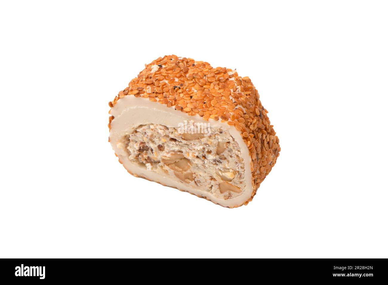 Sweet roll with nuts, turkish sweets. Turkish rahat isolated on a white ...