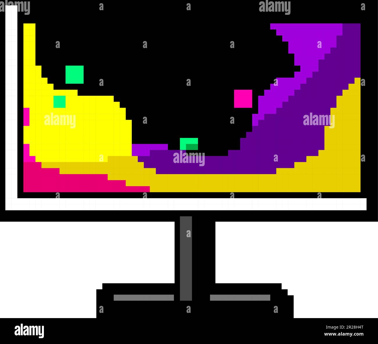 blank monitor pc game pixel art vector illustration Stock Vector Image ...