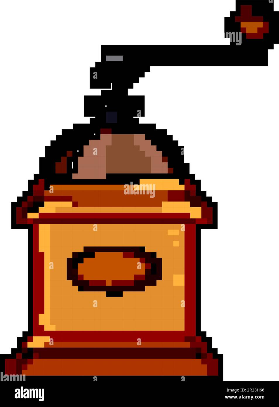antique mill coffee grinder manual game pixel art vector illustration ...