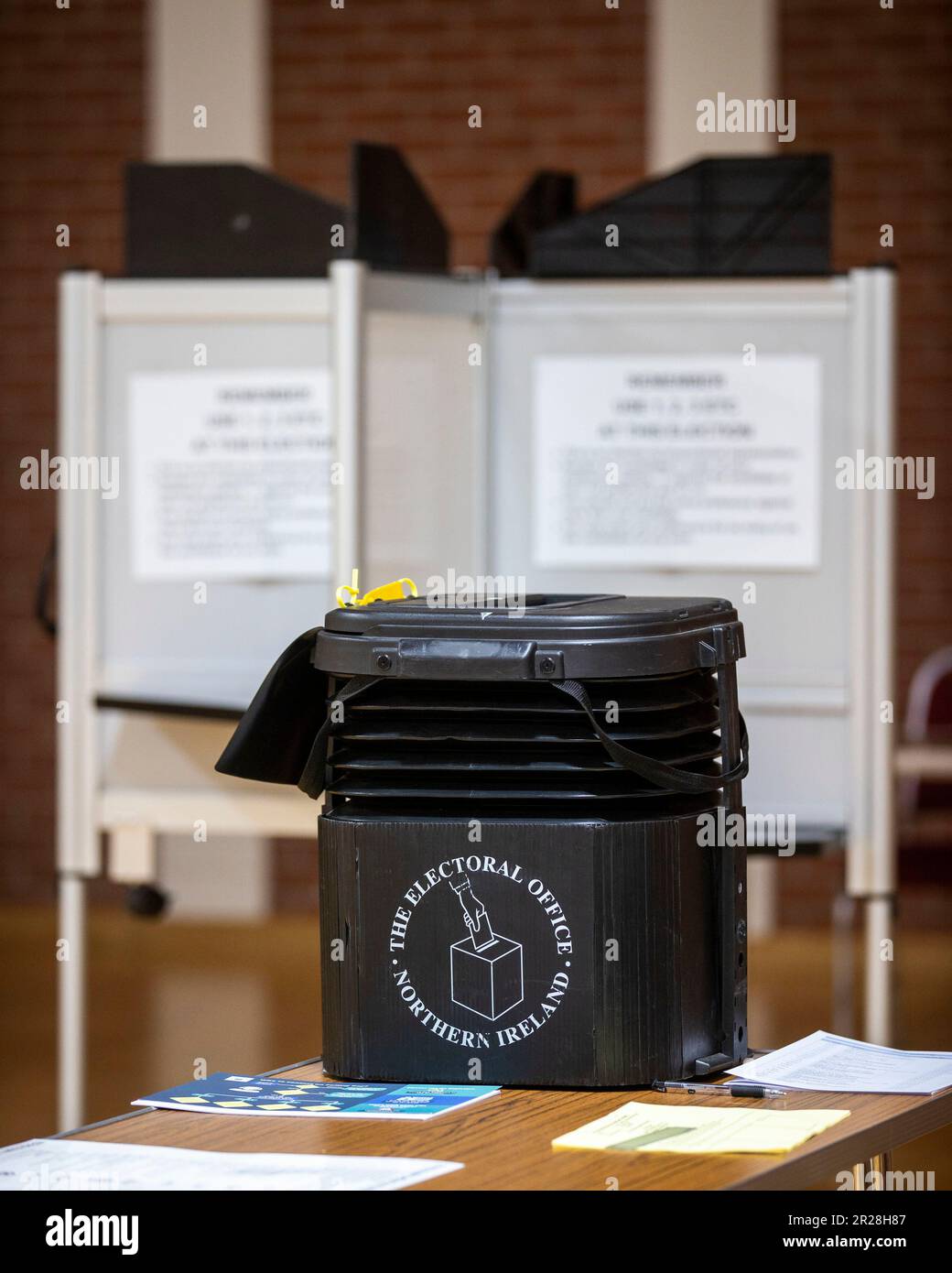 A Ballot box at Agape Centre in south Belfast ahead of polling stations ...