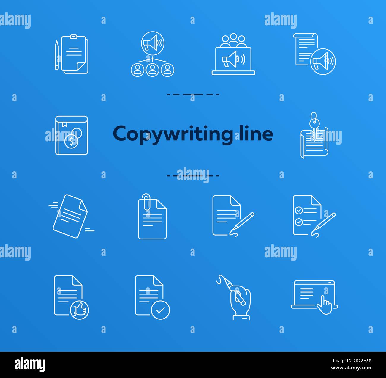 Copywriting line icons Stock Vector Image & Art - Alamy