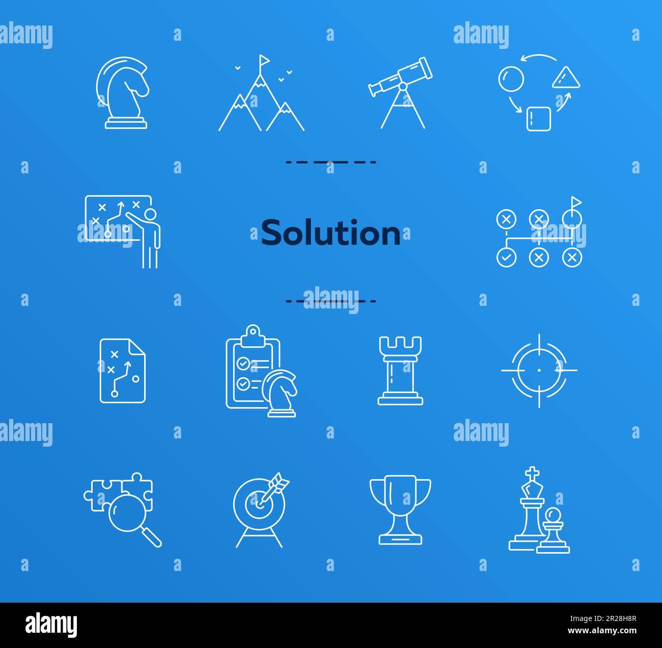 Solution icon set Stock Vector Image & Art - Alamy