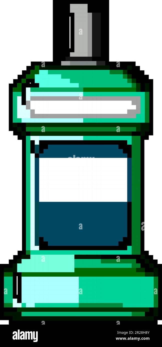 oral mouthwash game pixel art vector illustration Stock Vector Image ...