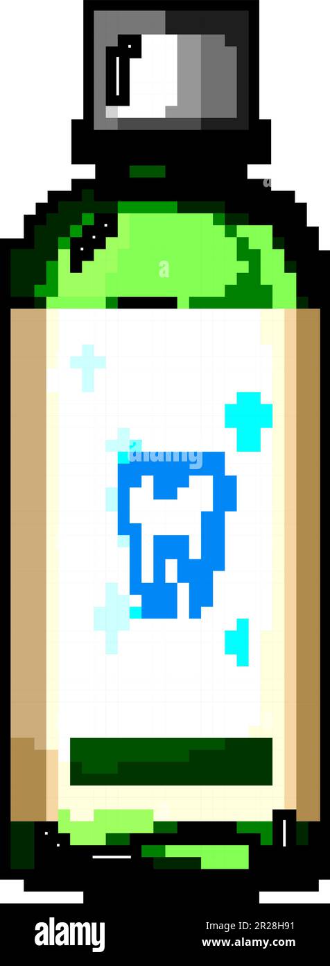care mouthwash game pixel art vector illustration Stock Vector Image ...