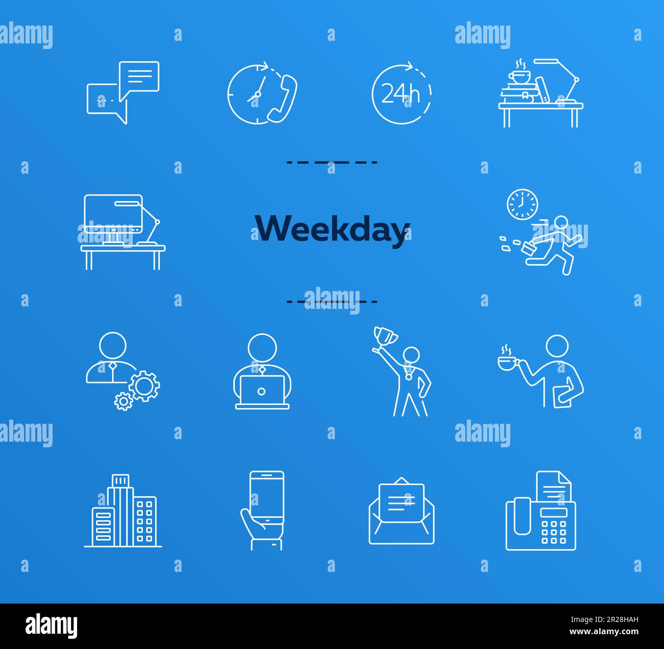 Weekday routine Stock Vector Images - Alamy