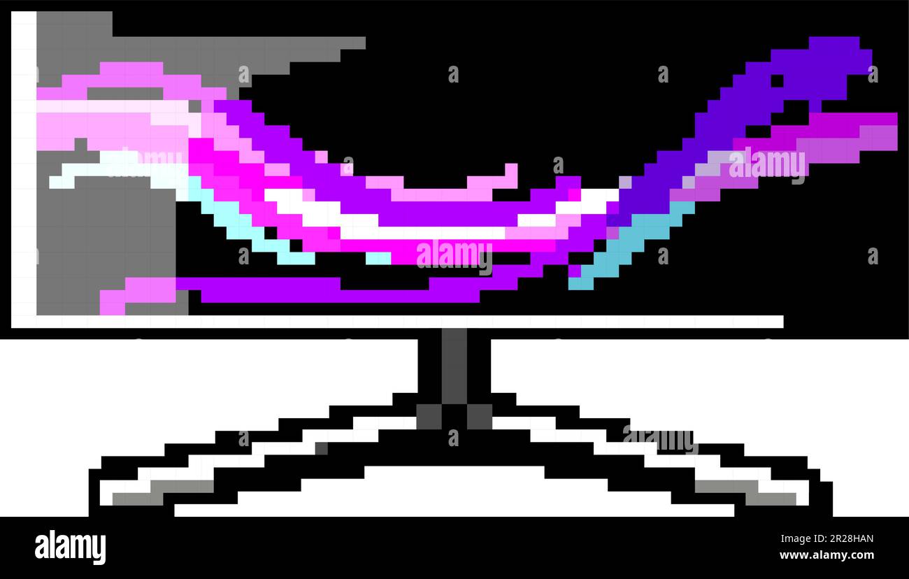 online monitor pc gaming game pixel art vector illustration Stock ...