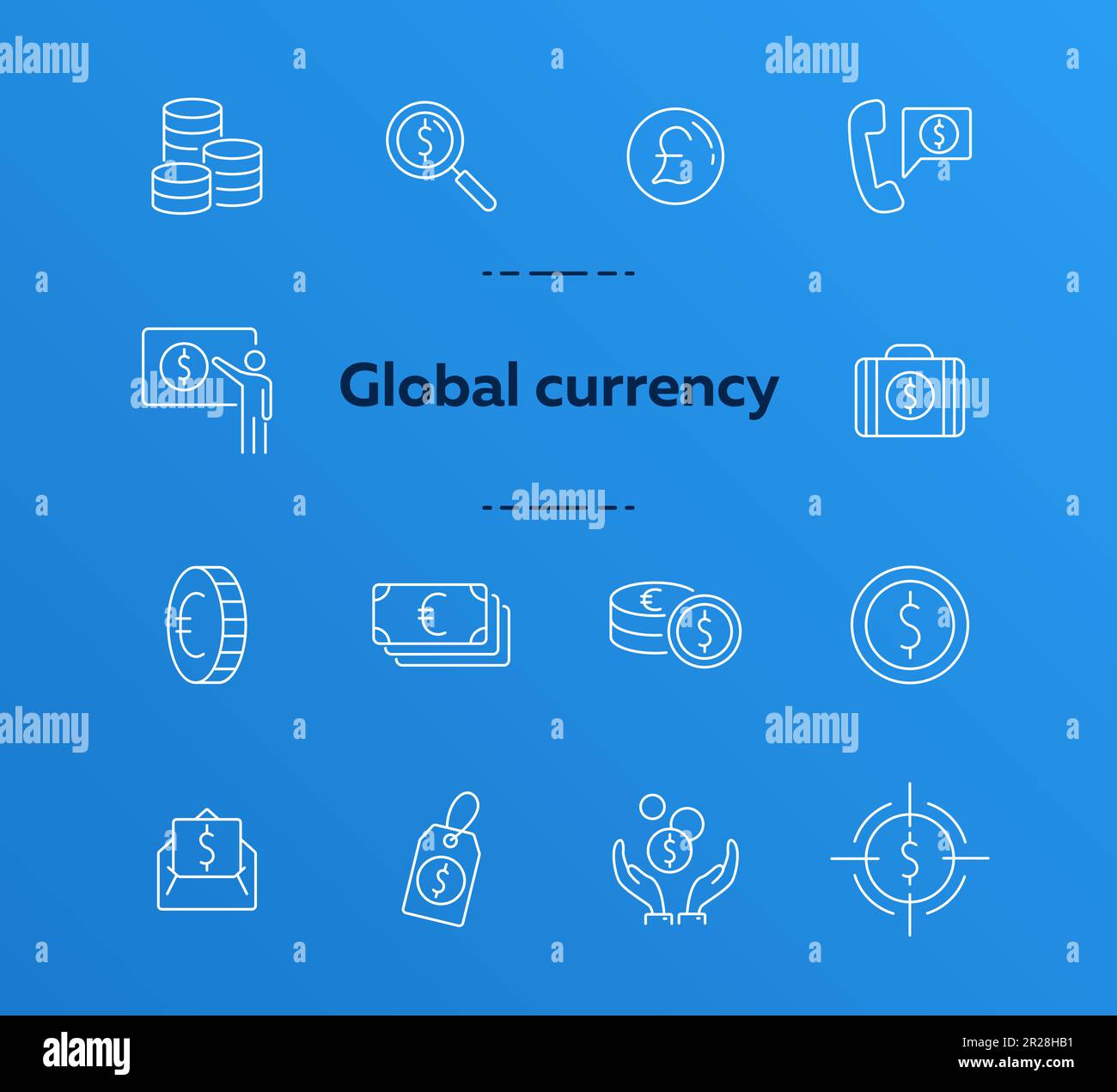 Global currency line icon set Stock Vector Image & Art - Alamy