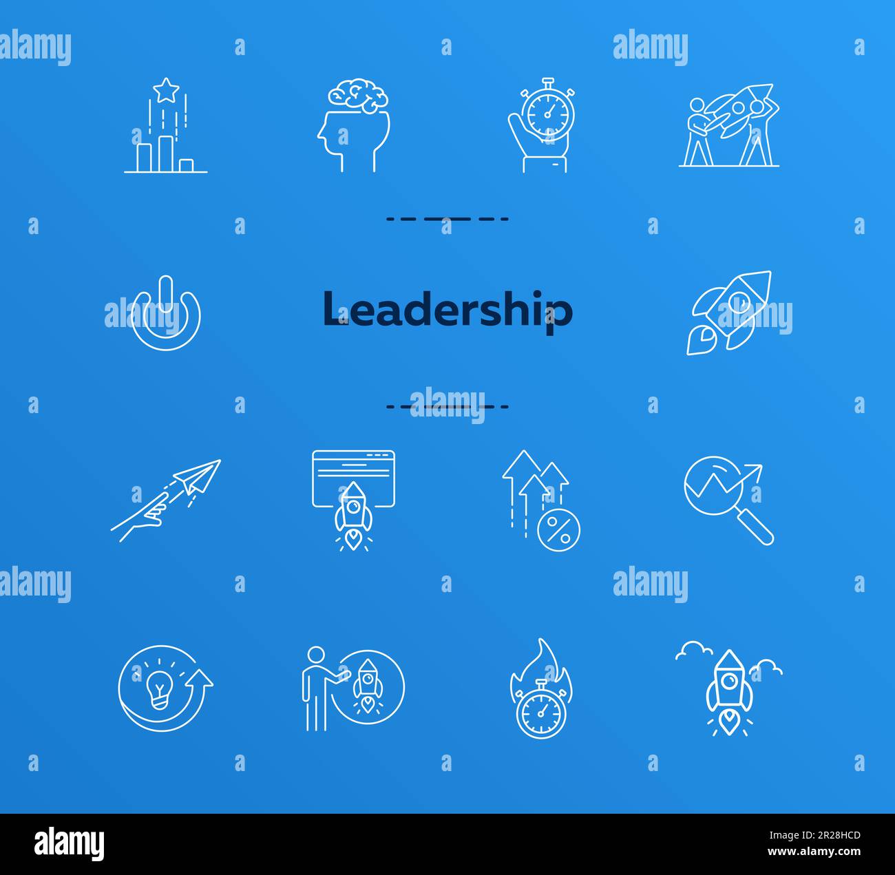Leadership icons. Set of line icons Stock Vector Image & Art - Alamy