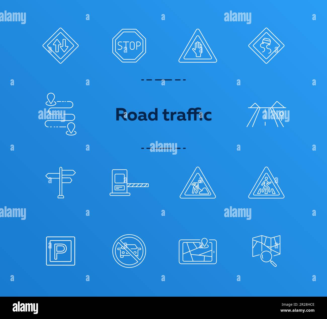 Road traffic icons Stock Vector Image & Art - Alamy