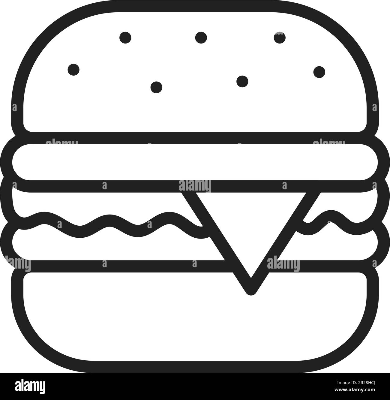 Burger icon vector image Stock Vector Image & Art - Alamy