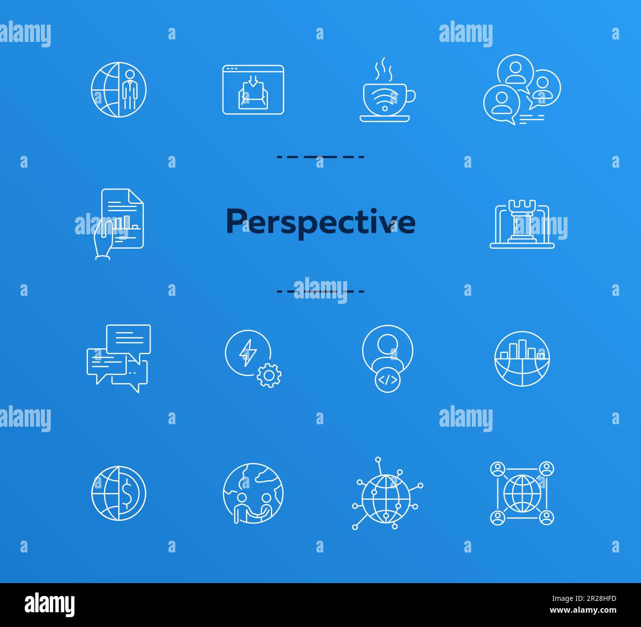 Perspective line icon set Stock Vector Image & Art - Alamy