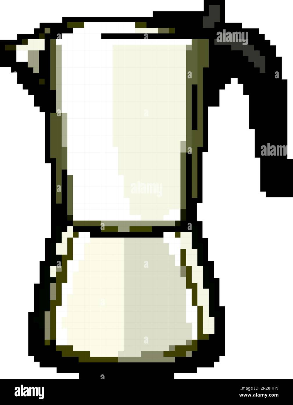 vintage moka pot coffee game pixel art vector illustration Stock Vector ...