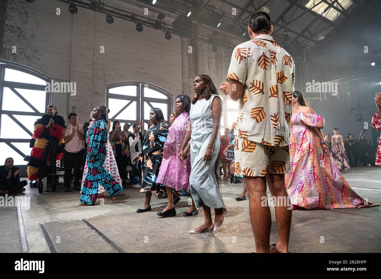 Models walk the runway at the IKUNTJI ARTISTS (First Nations) show ...