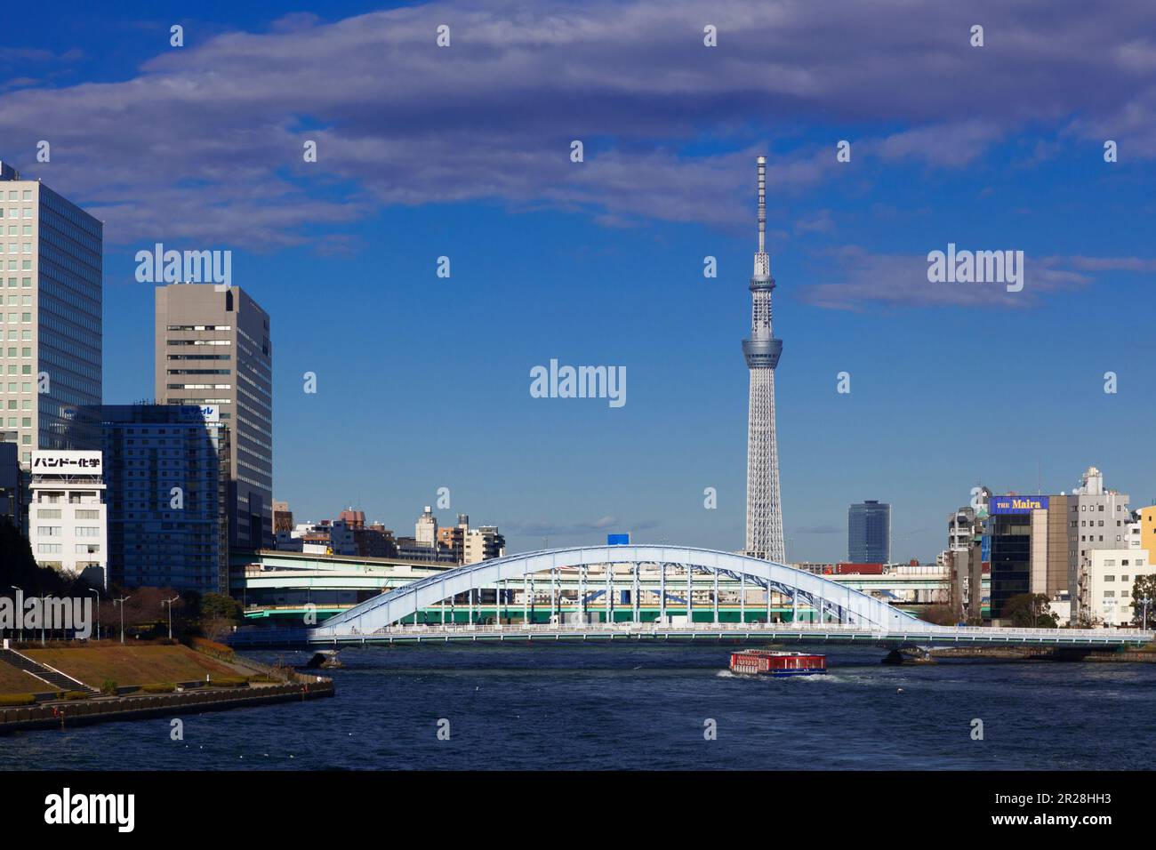 Sumida River, Eitai bridge, and Tokyo Sky Tree Stock Photo - Alamy