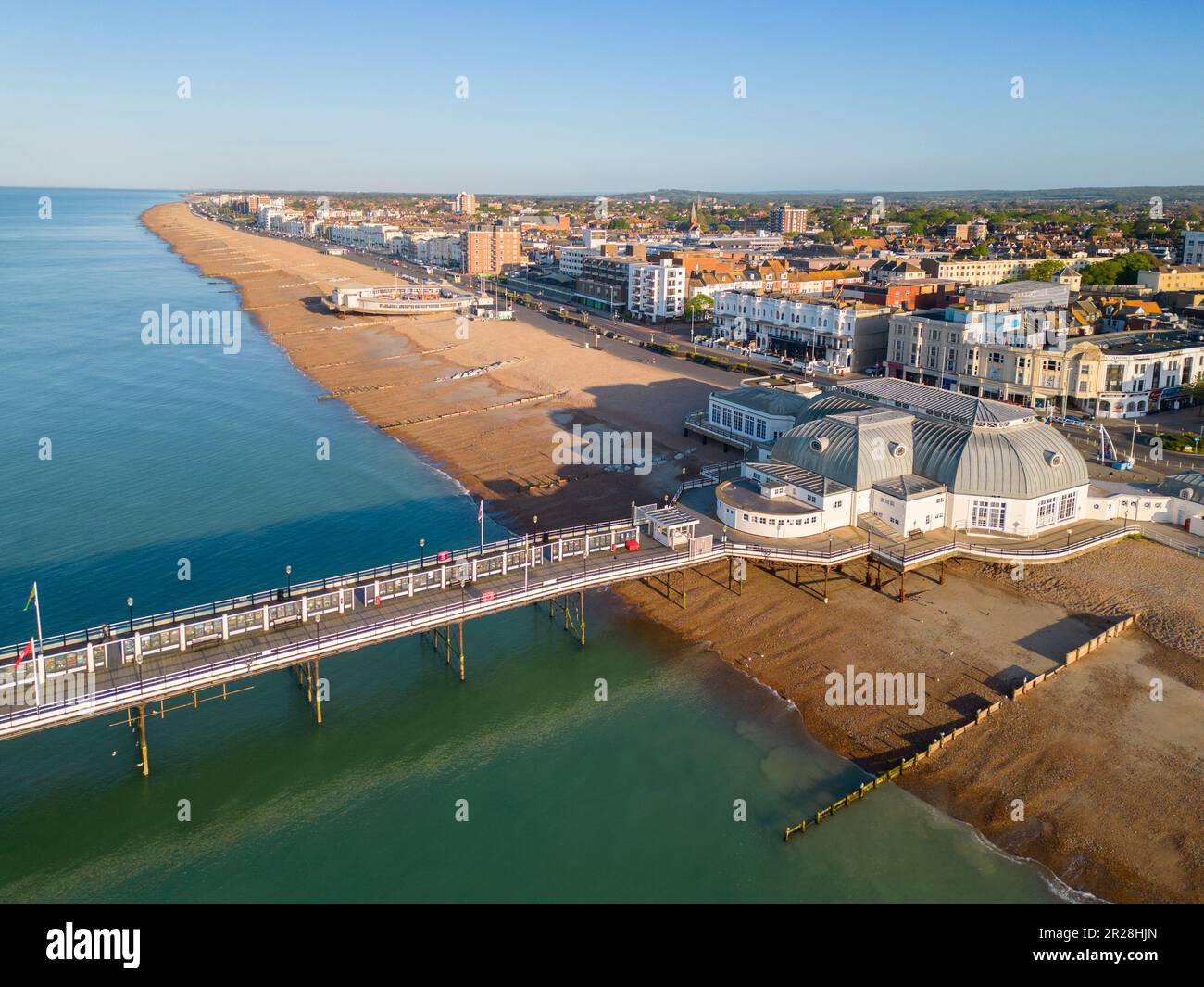 Aerial worthing town seafront hi-res stock photography and images - Alamy