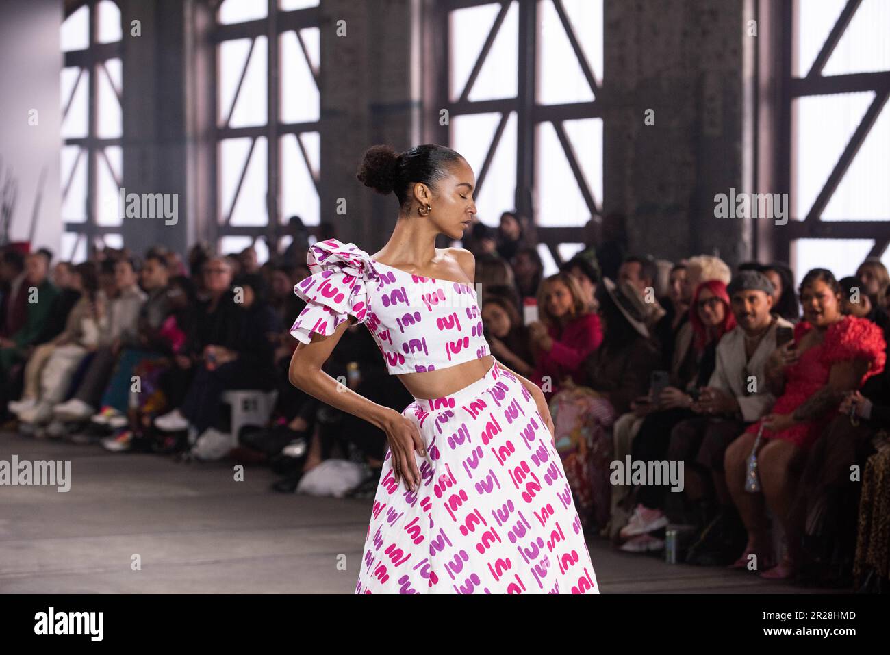 Models walk the runway at the IKUNTJI ARTISTS (First Nations) show ...