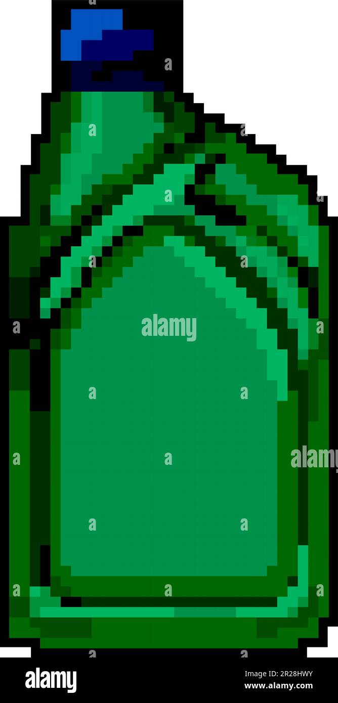 bottle motor oil game pixel art vector illustration Stock Vector Image ...