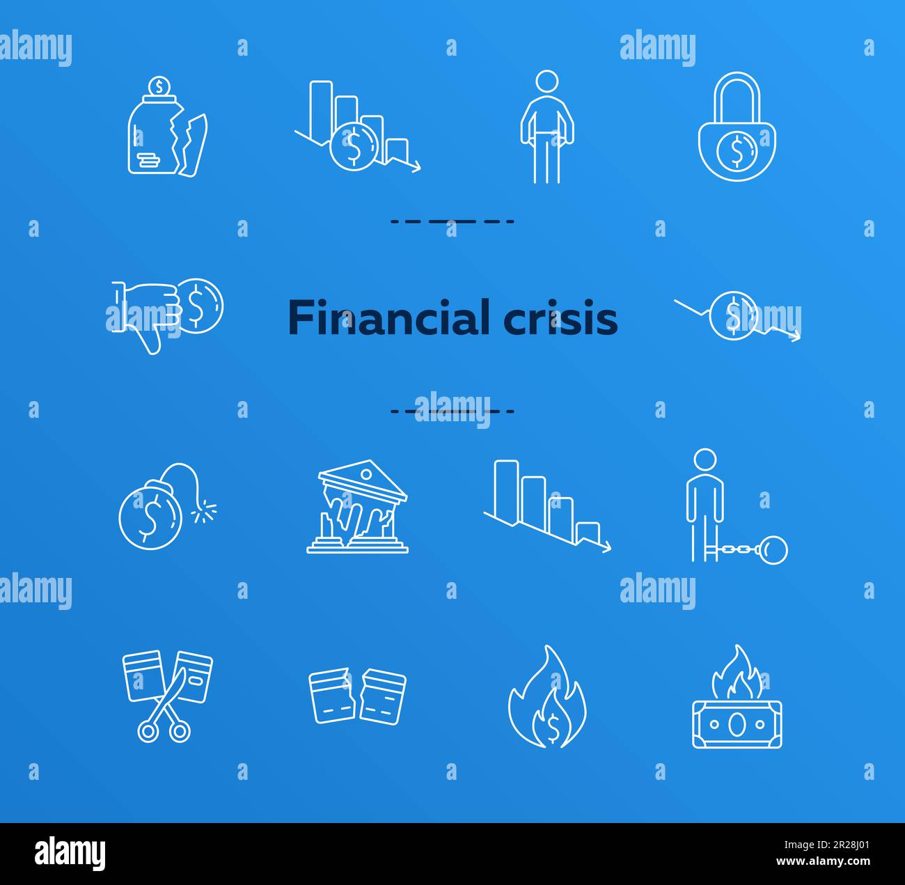 Financial crisis icons Stock Vector Image & Art - Alamy
