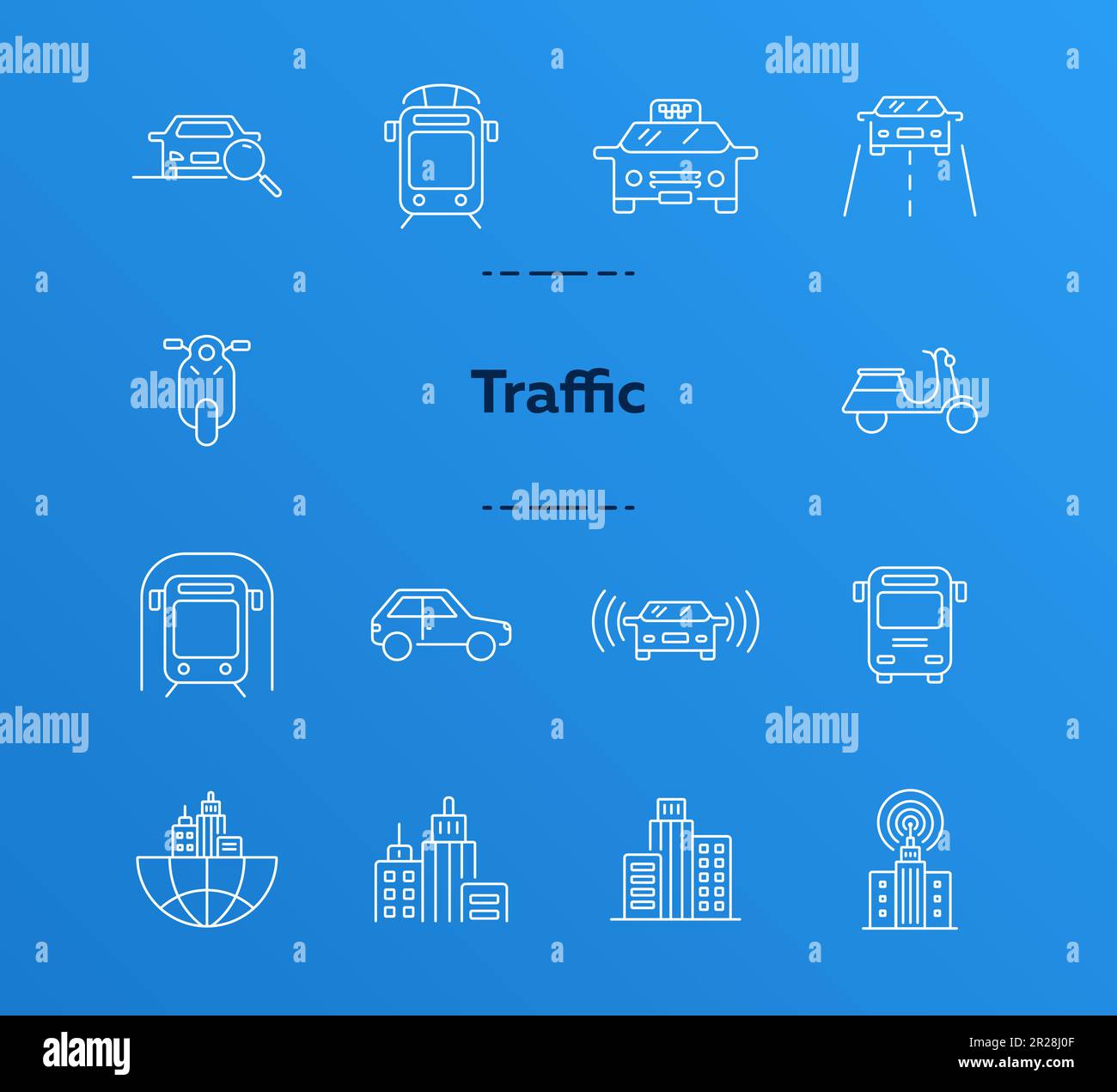 Traffic line icon set Stock Vector Image & Art - Alamy