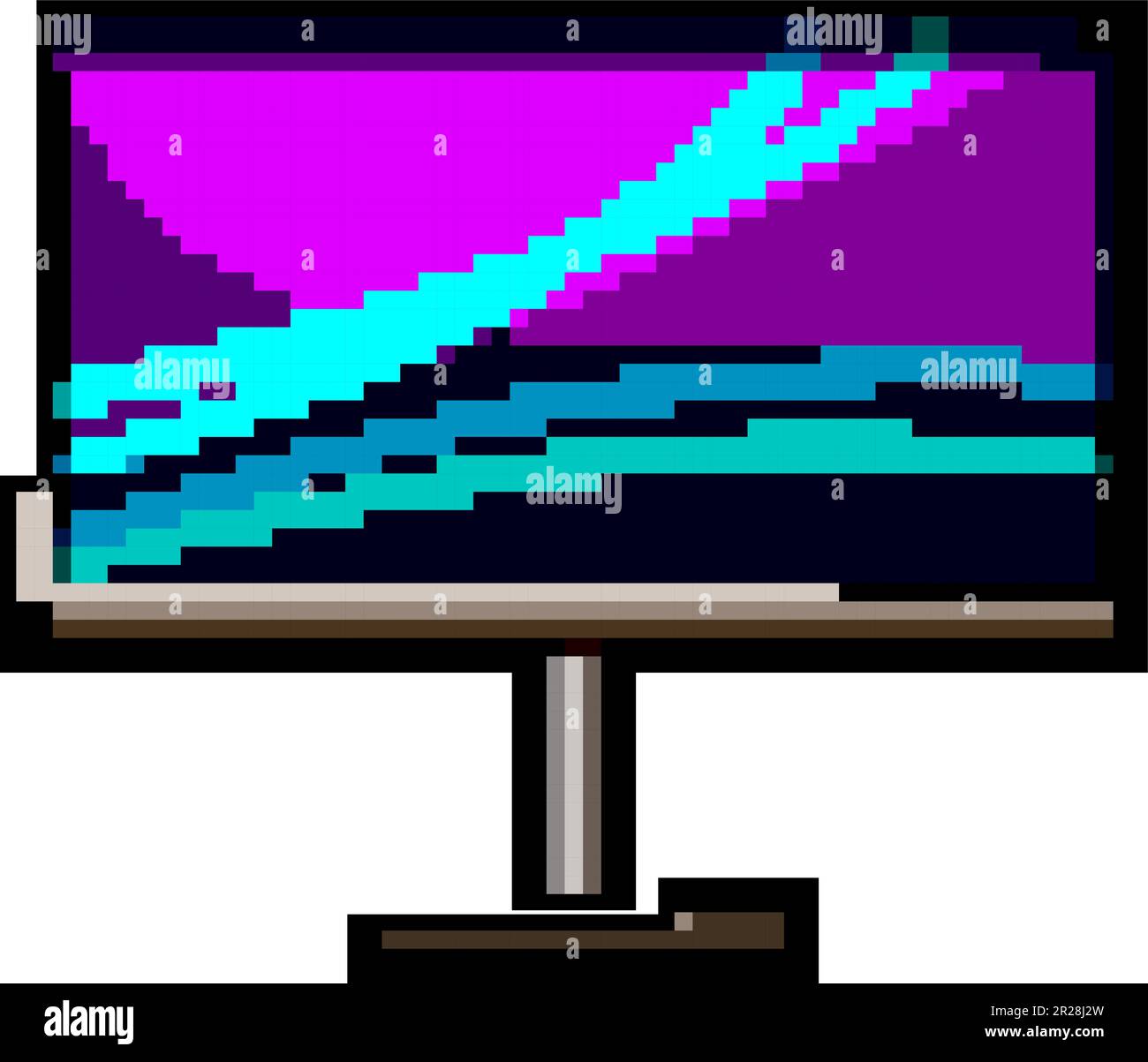technology monitor pc game pixel art vector illustration Stock Vector ...