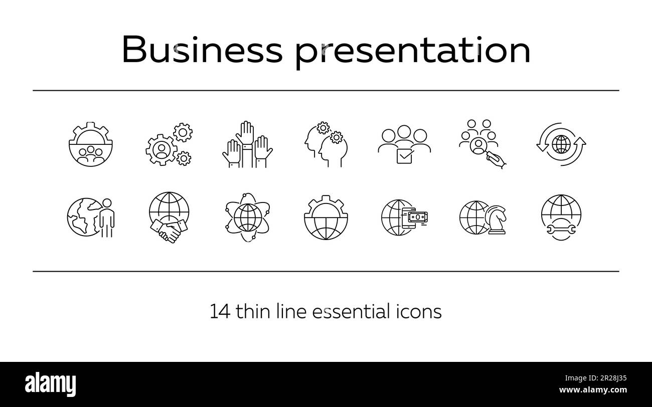 Business process icons. Set of line icons Stock Vector Image & Art - Alamy