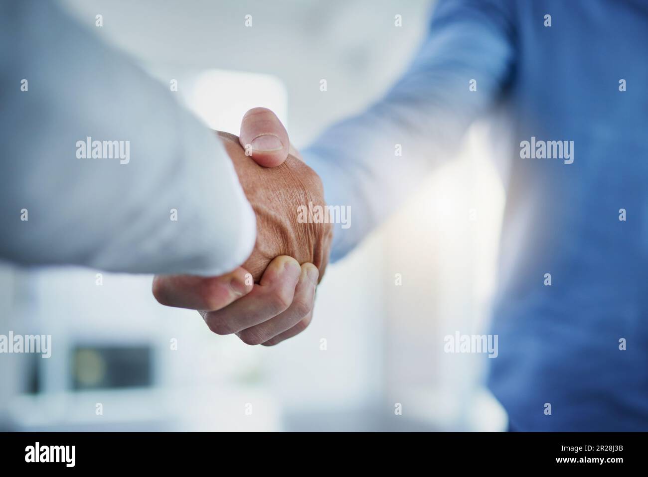 Business people, handshake and clients in meeting, insurance agent ...