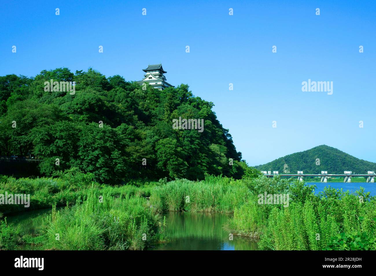 Inuyama Castle and Kiso River Stock Photo - Alamy